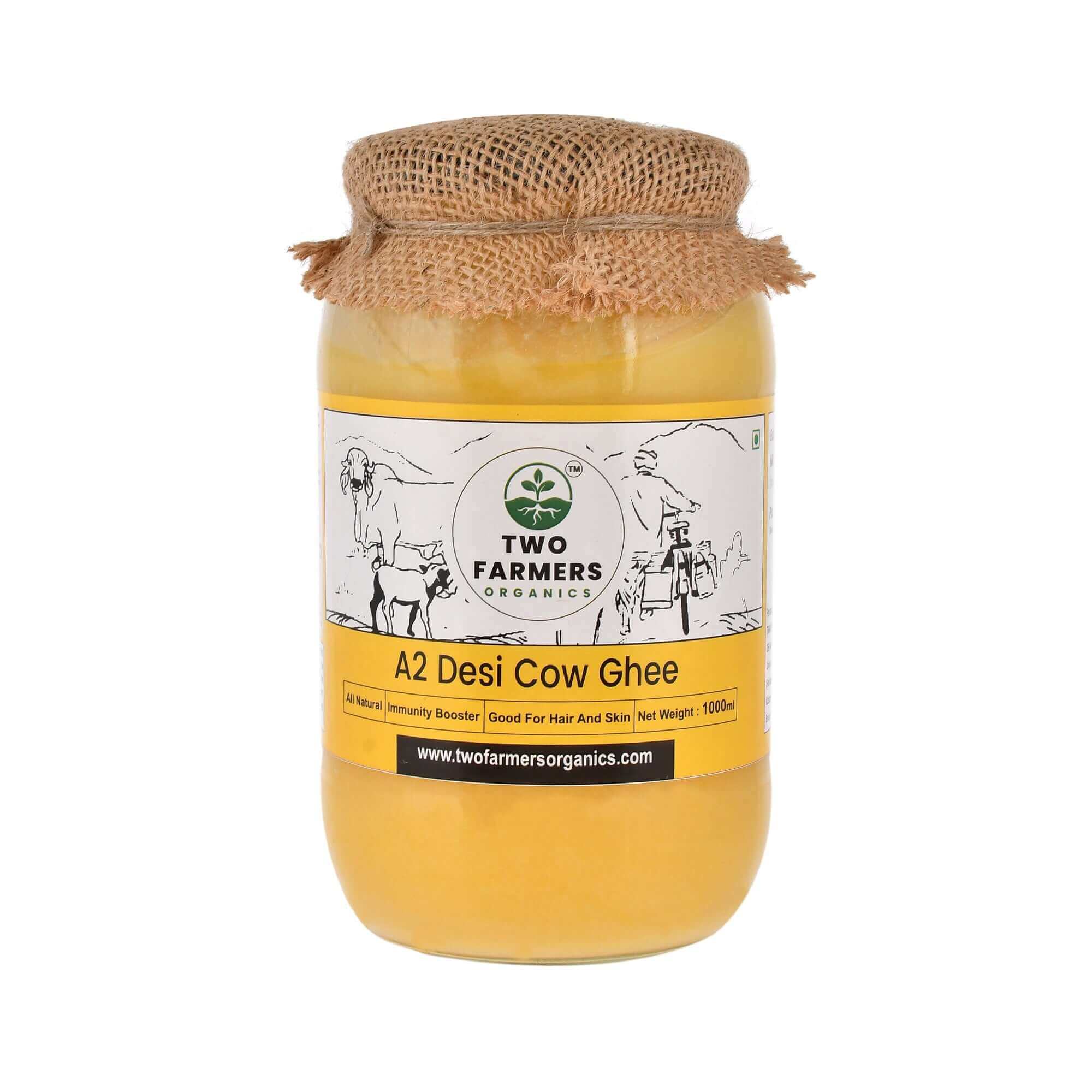 A2 Gir Cow Ghee- Made by Bilona Method in Rajasthan- Two Farmers Organics